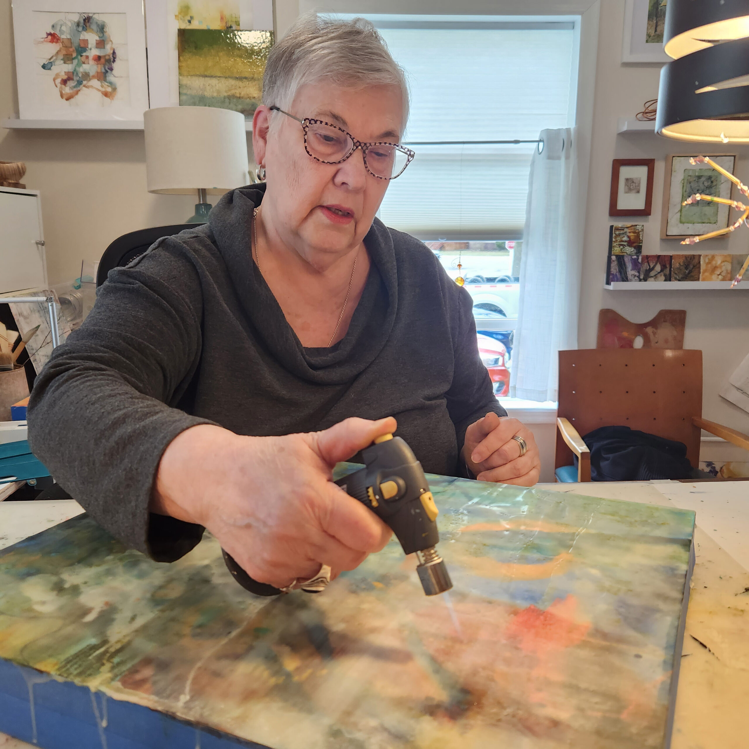 Connie at work - Connie Pickering Stover